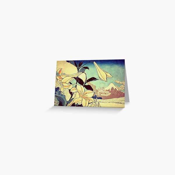 "Dreams of Iinyia - Mountain views - Ukiyoe Nature Landscape in Orange ...