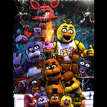 "Fnaf posters custom night" Sticker for Sale by AnetteEckert | Redbubble