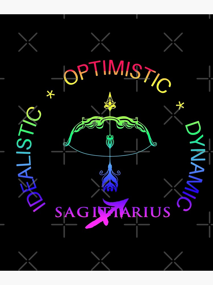 "Sagittarius Zodiac traits rainbow " Poster for Sale by madebymayberry ...
