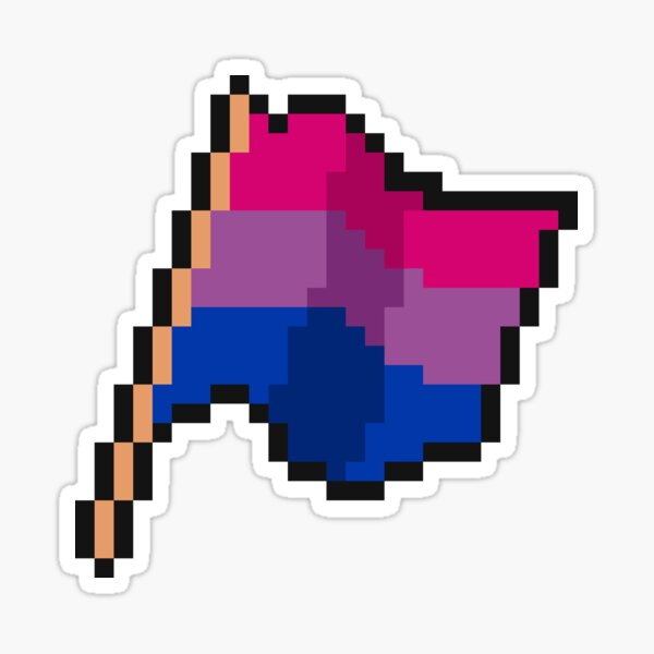 "LGBTQ Bisexual flag in pixel style" Sticker for Sale by PandaKox ...