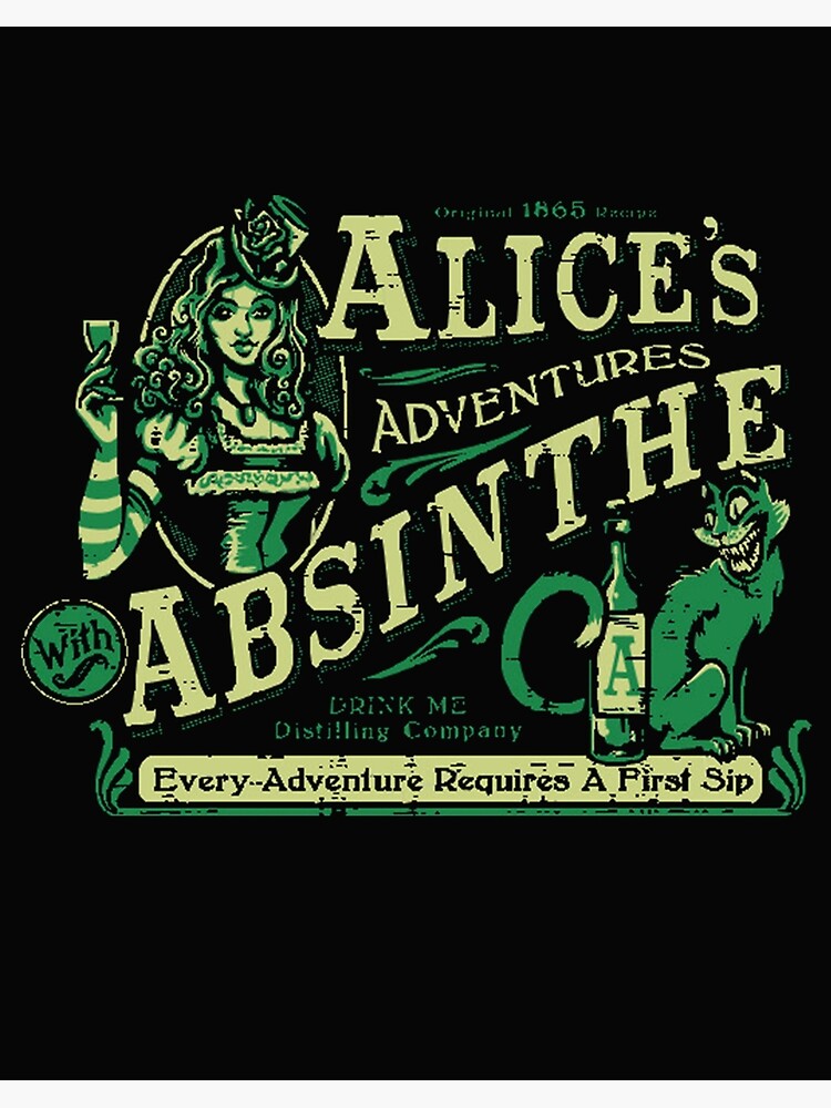 "Alice's Adventures with Absinthe " Art Board Print for Sale by ...