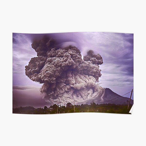 "Volcano Eruption" Poster for Sale by Inyeneart | Redbubble