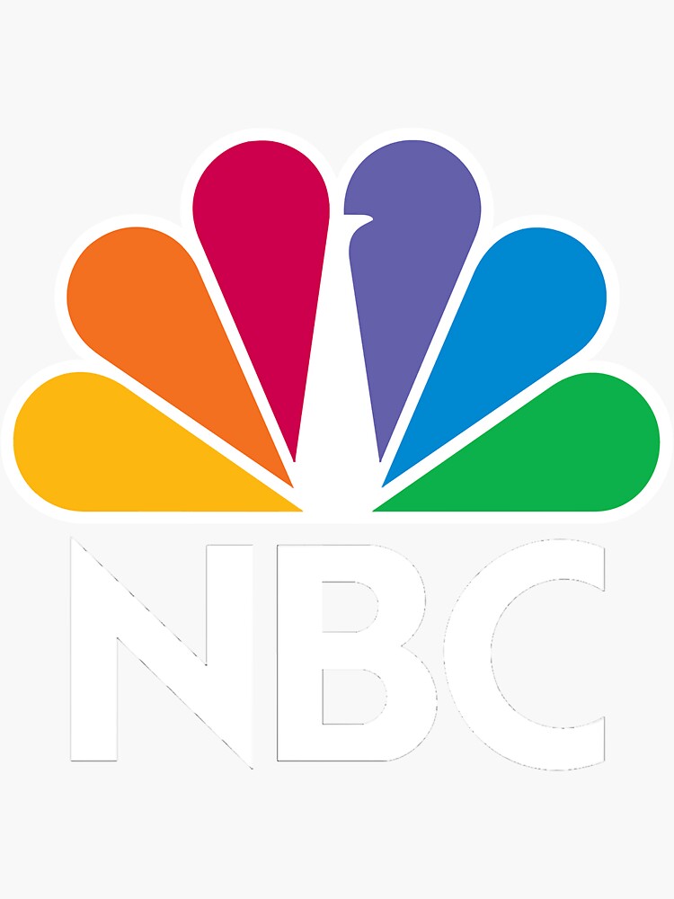 "NBC Logo - White" Sticker for Sale by eloisallen | Redbubble
