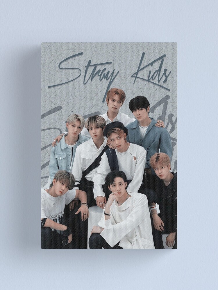 Lienzo «STRAY KIDS cartel raro SKZ LOGO kpop círculo firmas autógrafos ...