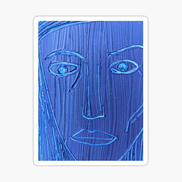 "Martha 002, Face Portrait Oil Painting" Sticker for Sale by ...