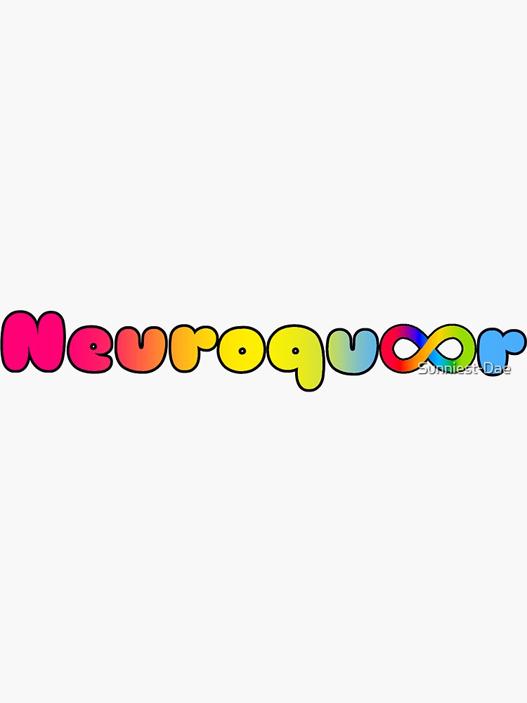 "Neuroqueer pan flag infinity neurodivergent autistic pride" Sticker ...