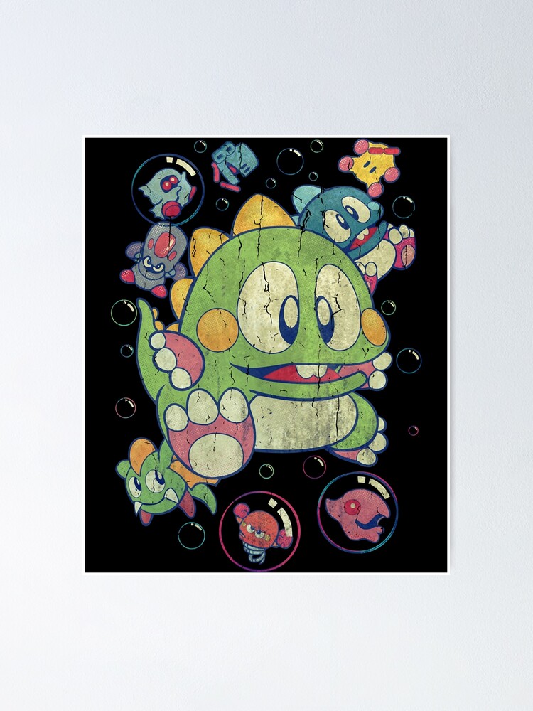 "Bubble Bobble Vintage Action " Poster for Sale by bernasolis | Redbubble
