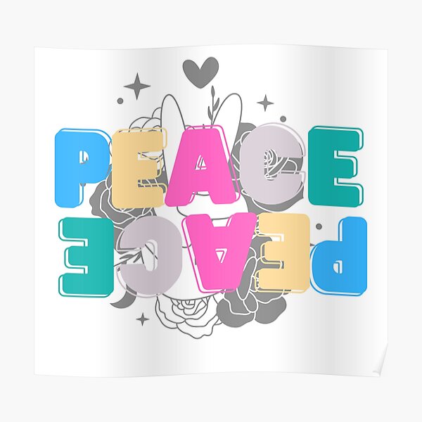 "Modern and Vibrant Peace Symbol Design 2022" Poster for Sale by Elena ...