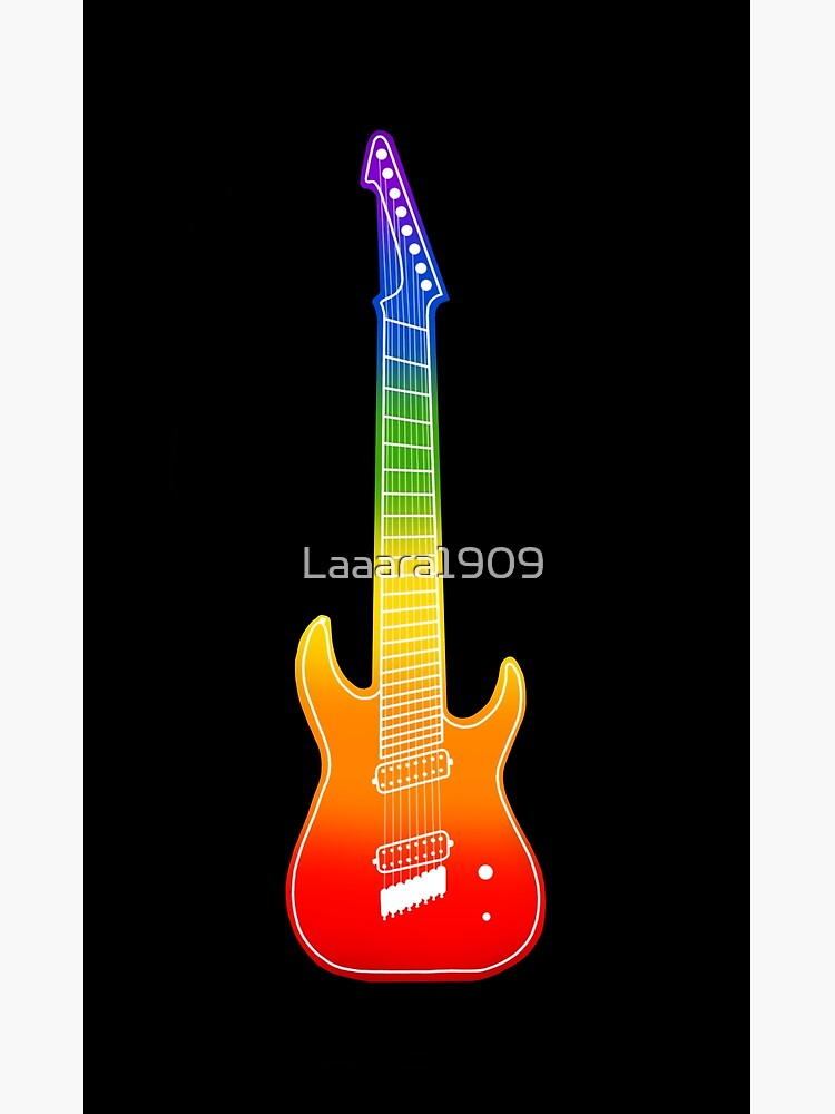 "Metal Guitar, Pride Colors" Poster for Sale by Laaara1909 | Redbubble