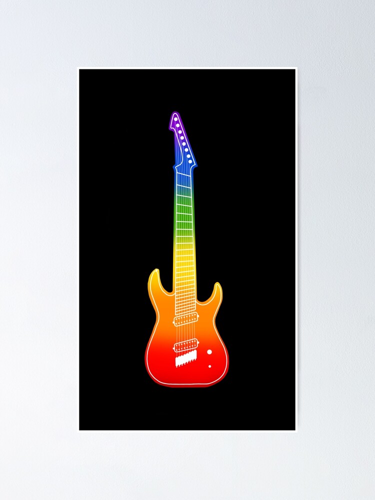 "Metal Guitar, Pride Colors" Poster for Sale by Laaara1909 | Redbubble