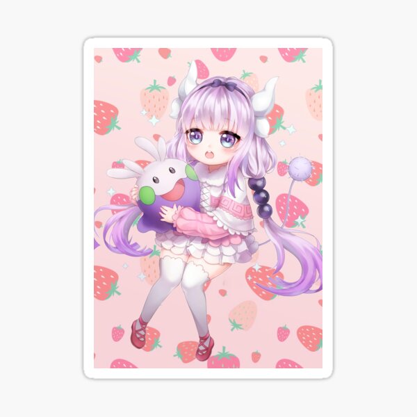 Kanna Kamui Miss Kobayashi Dragon Maid Artwork For Otaku Sticker For Sale By Charleslevon