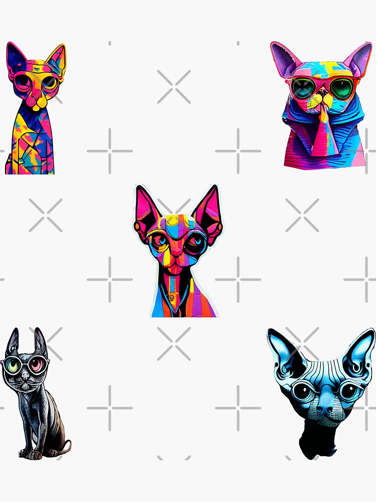 "Sphynx cats for everyone 10" Sticker for Sale by Catator | Redbubble