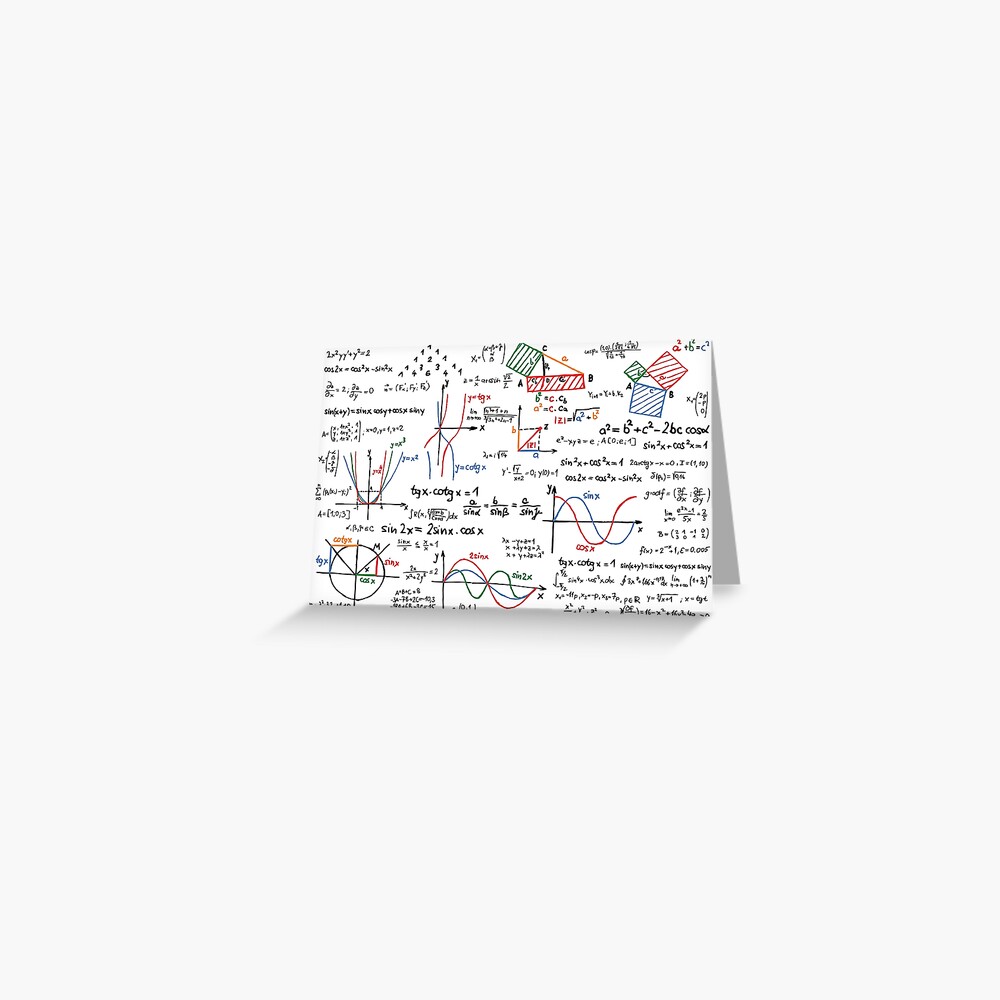 "Mathematics Formulas Numbers " Greeting Card by CroDesign | Redbubble