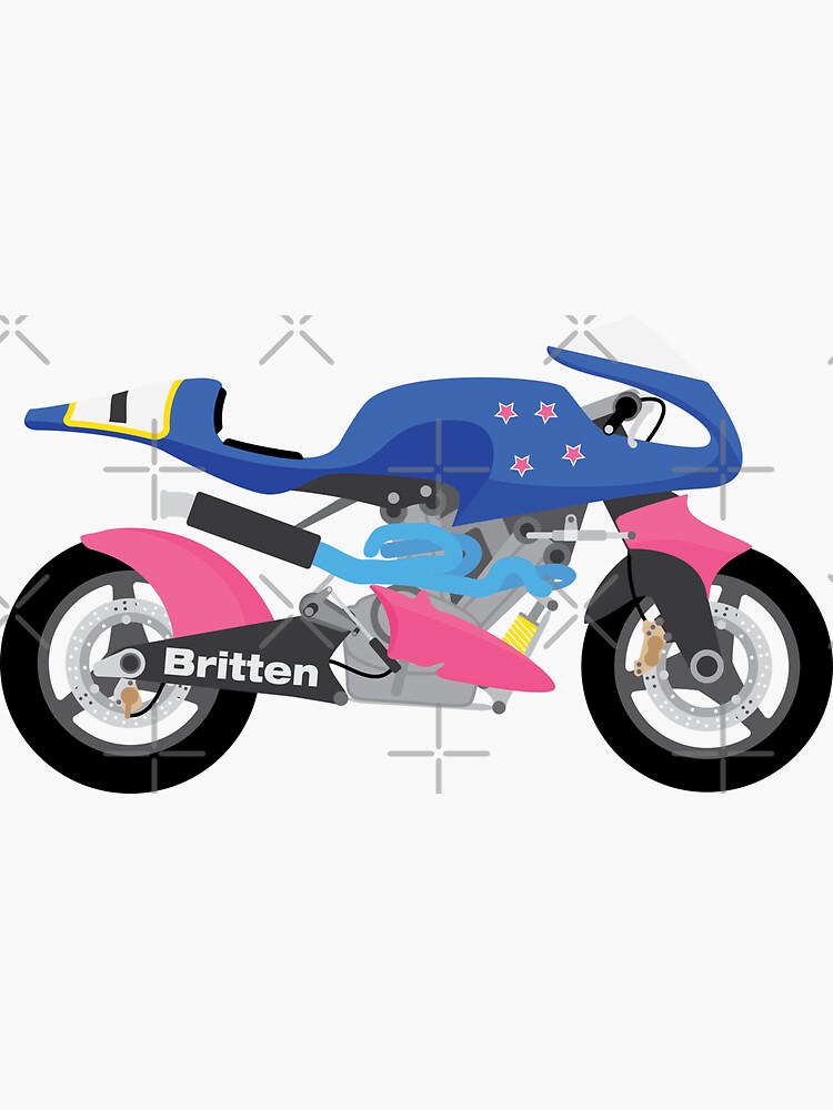 "Britten V1000 Superbike" Sticker for Sale by StudioFloyd | Redbubble