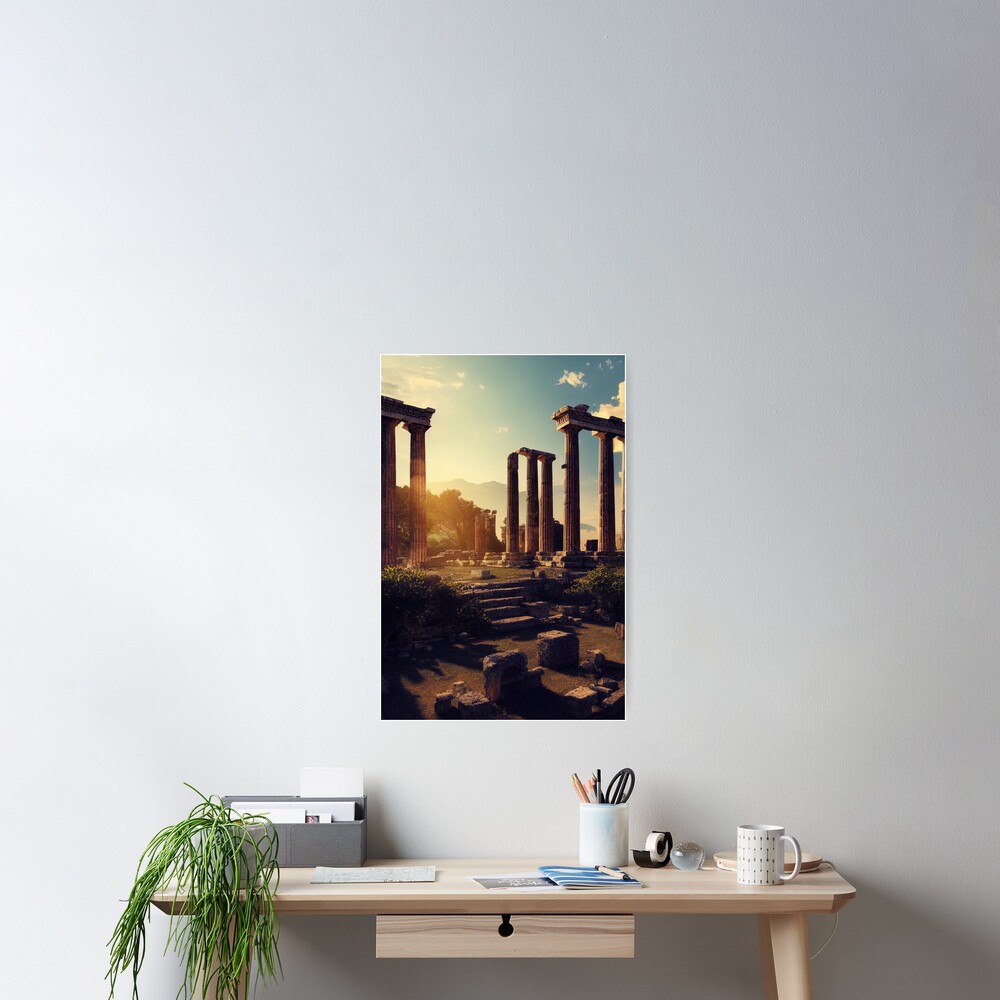 "Ancient Greek temple ruins" Poster for Sale by chatzous | Redbubble