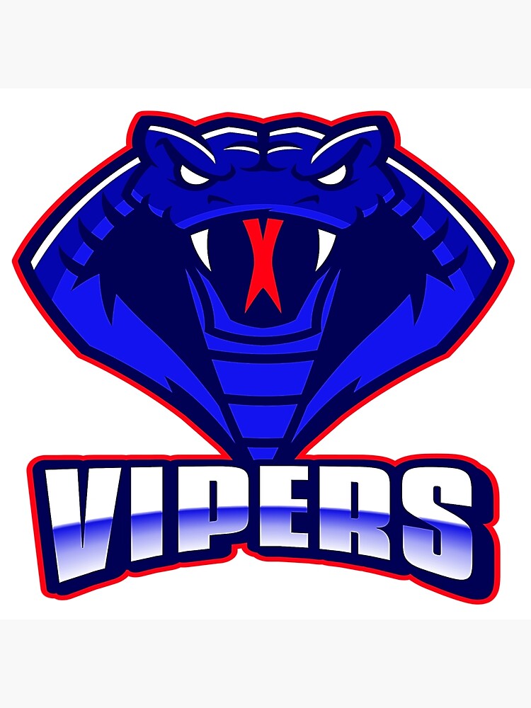 "Vipers two Red on Blue Pseudo Sports Team" Poster for Sale by Rorulent ...