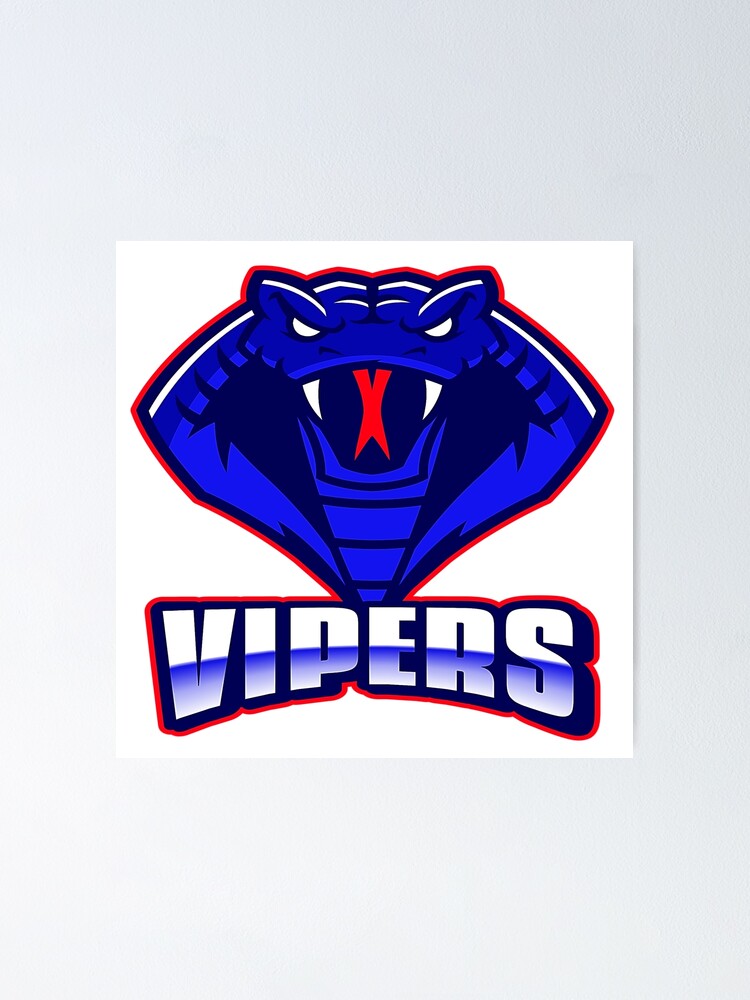 "Vipers two Red on Blue Pseudo Sports Team" Poster for Sale by Rorulent ...