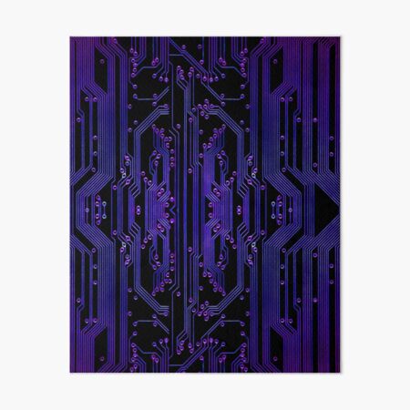 "Blue Circuits" Art Board Print by Necro-Skeletal | Redbubble