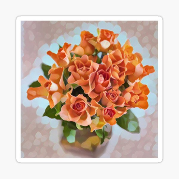 "A simple pastel painting of a bunch of rose flowers " Sticker for Sale ...