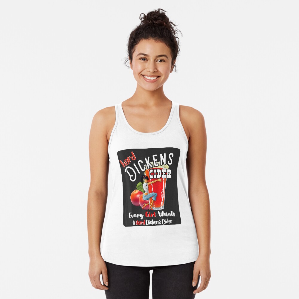 "Hard Dickens Cider Funny Girl Whiskey And Beer Apple Humor " Sticker ...