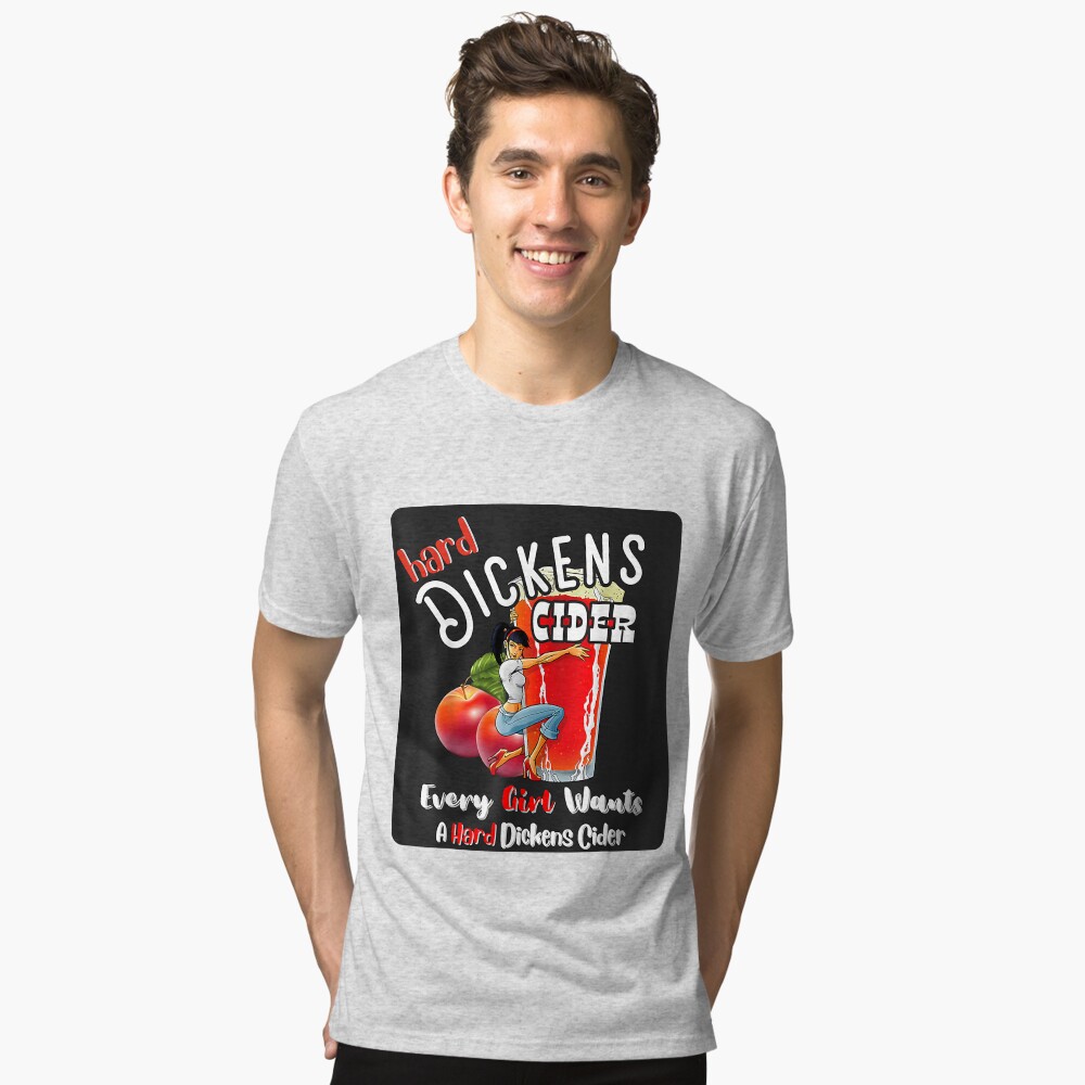 "Hard Dickens Cider Funny Girl Whiskey And Beer Apple Humor " Sticker ...