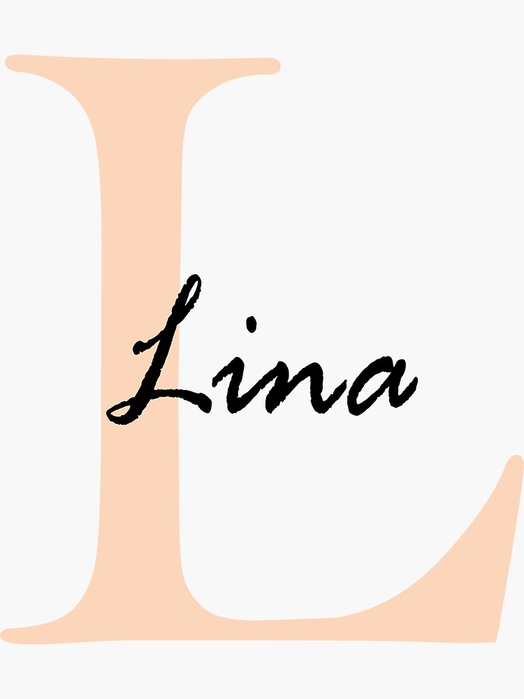 "Pink pastel Lina name writing" Sticker for Sale by KBB-arts | Redbubble