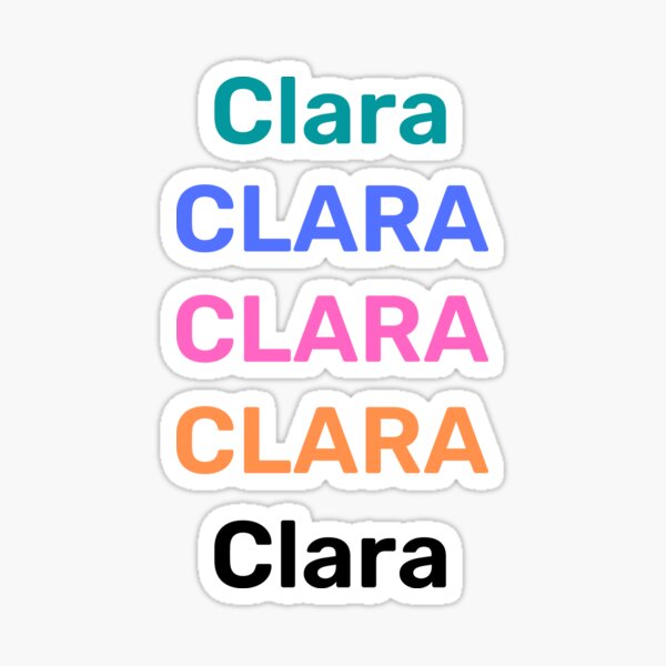 "Clara" Sticker for Sale by PODdezaine | Redbubble
