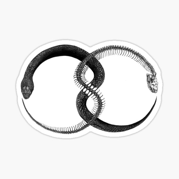 "Ouroboros snake" Sticker for Sale by KandMe | Redbubble