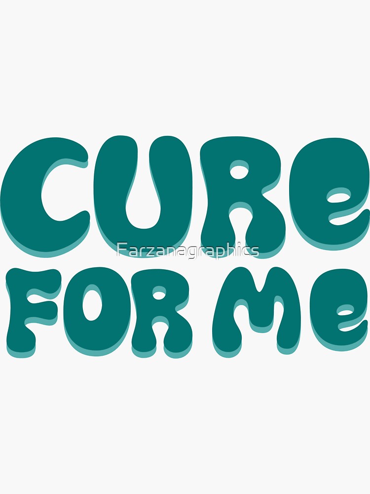 "Cure for me Aurora typography" Sticker for Sale by Farzanagraphics ...