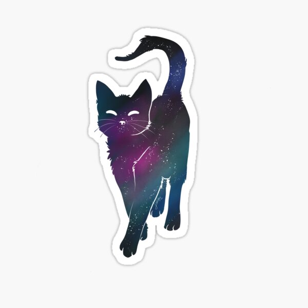 "Galaxy Cat" Sticker for Sale by fenezia-art | Redbubble
