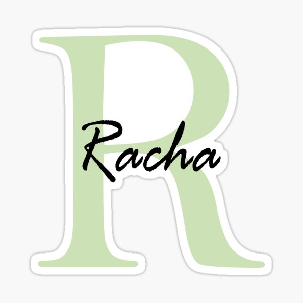 Pegatina «Escritura del nombre de Racha en colores pastel verde» de KBB ...