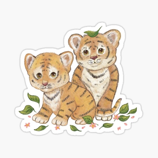 "Baby Tiger" Sticker for Sale by mianguyen1995 | Redbubble