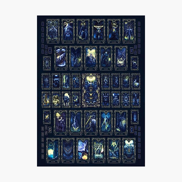 Lámina fotográfica «El Tarot de la Era de la Gracia Dorada de Ghonz inspirado en Elden Ring» de ...