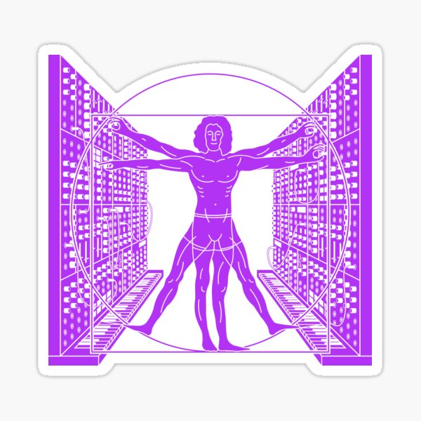 "Modular Synth Player" Sticker for Sale by AtomicMalibu | Redbubble