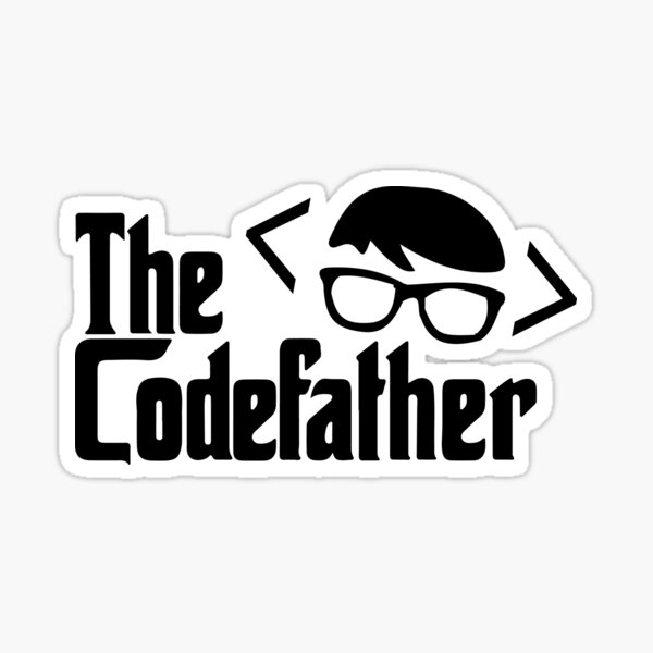 "THE CODE fATHER" Sticker for Sale by CodeSensei | Redbubble