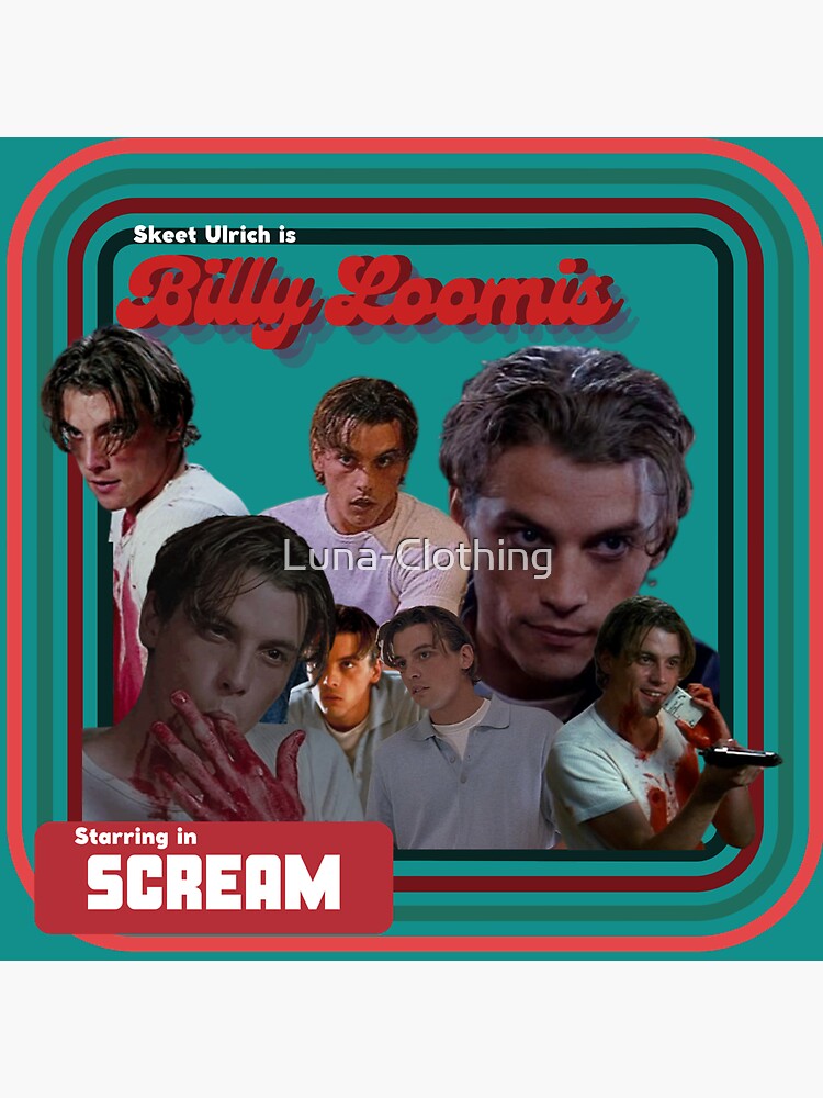 "Billy Loomis Retro Scream Horror Slasher Print" Sticker for Sale by ...