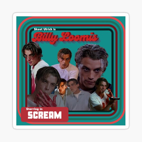 "Billy Loomis Retro Scream Horror Slasher Print" Sticker for Sale by ...