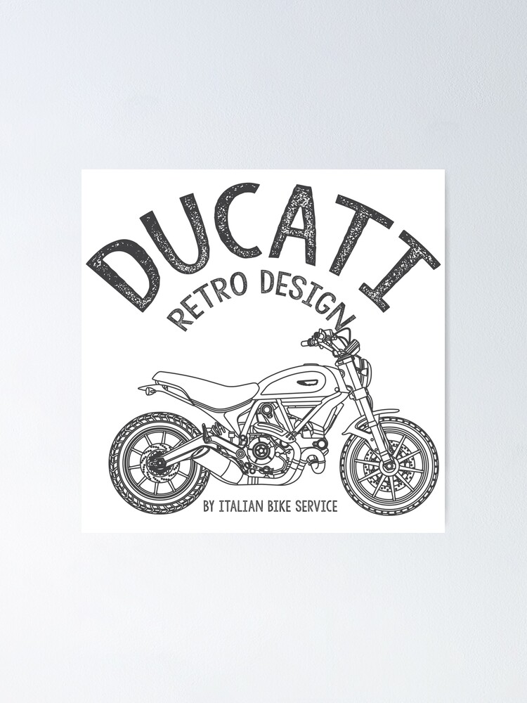 "Ducati Retro-Design" Poster von Gwengio | Redbubble
