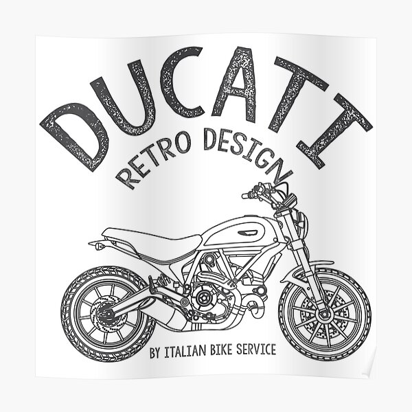 "Ducati Retro-Design" Poster von Gwengio | Redbubble