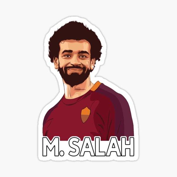 "M Salah Hand Made Portrait with Name" Sticker for Sale by cartmaxx2 ...