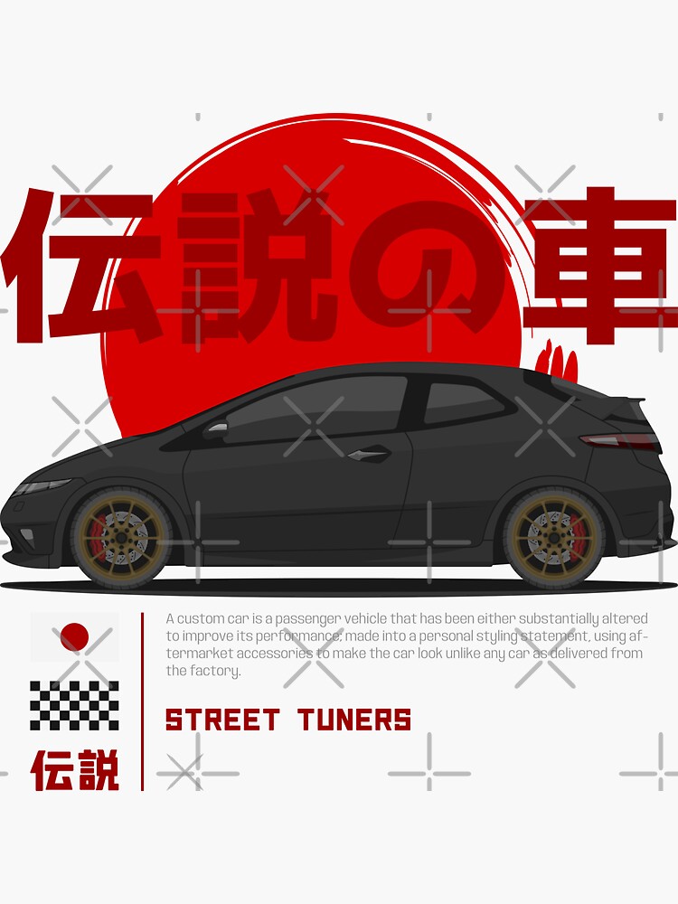 Midnight Racer Black FN2 JDM Sticker