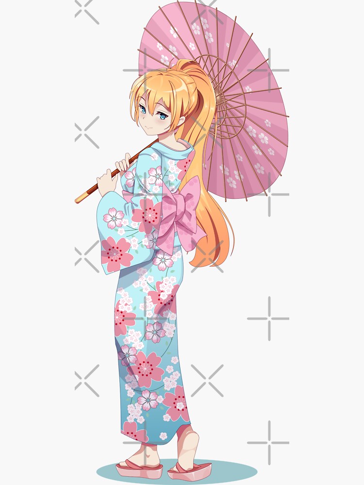 Blonde Anime Manga Girl Sticker For Sale By Sofiatheof Redbubble