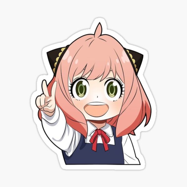 "Anya Smug Face Heh - Spy X Family" Sticker for Sale by Otaku-Area ...