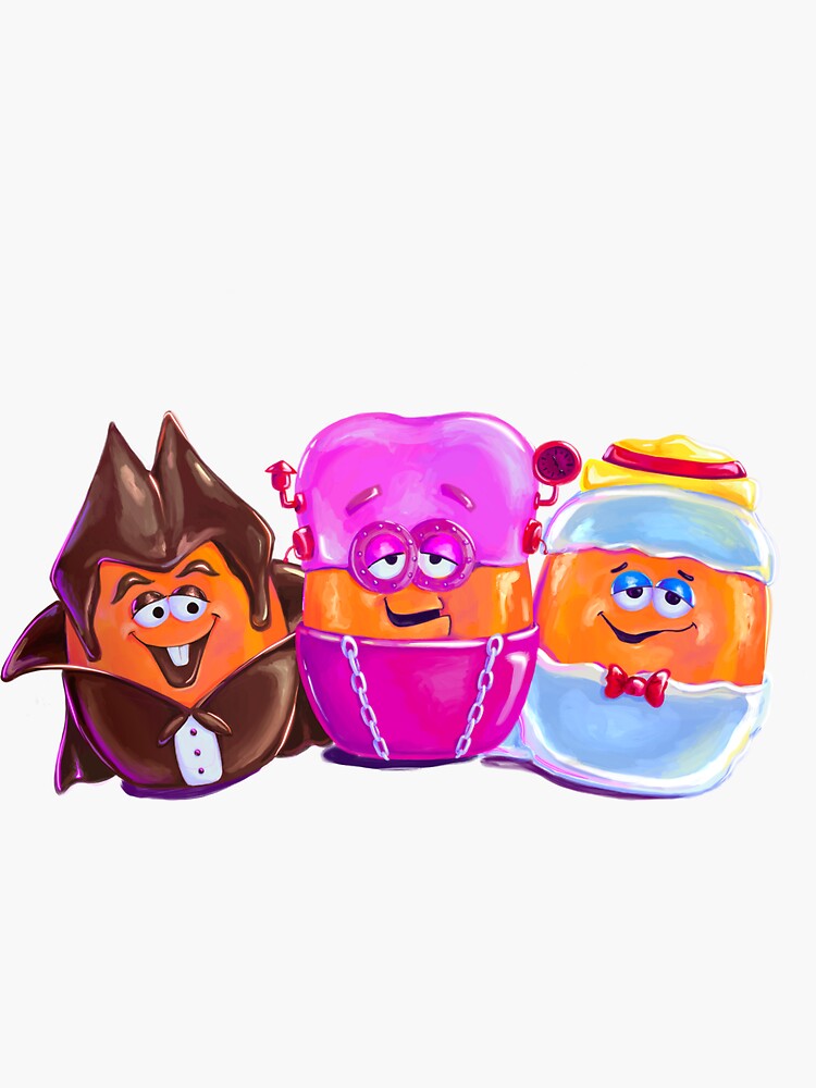 "Count Chocula, Franken Berry, Boo Berry McNuggets" Sticker for Sale by ...
