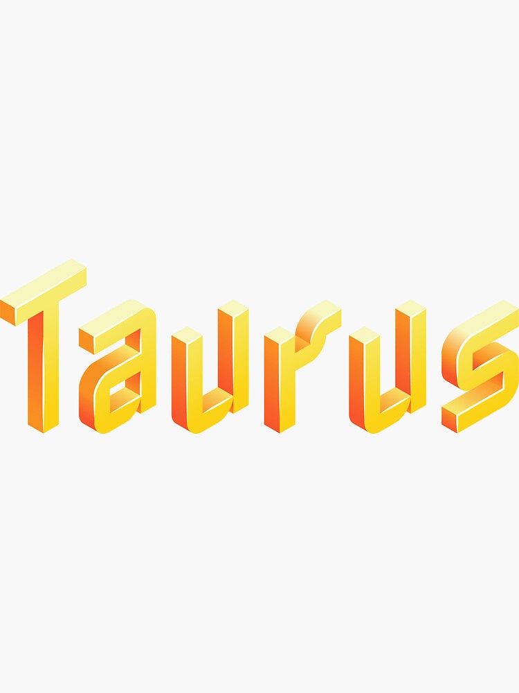 "3D taurus sticker" Sticker for Sale by BlackYellowBear | Redbubble