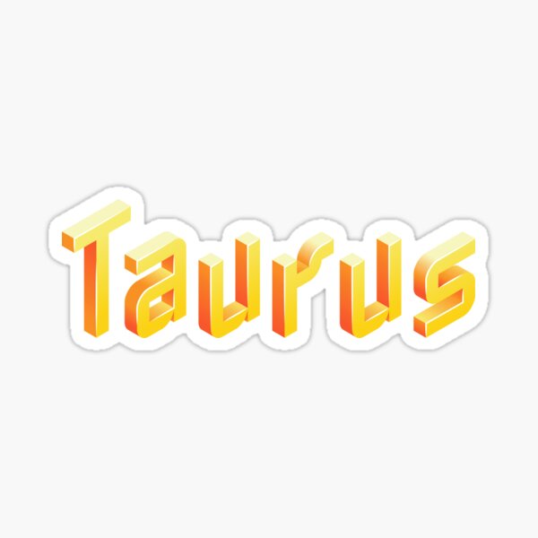 "3D taurus sticker" Sticker for Sale by BlackYellowBear | Redbubble