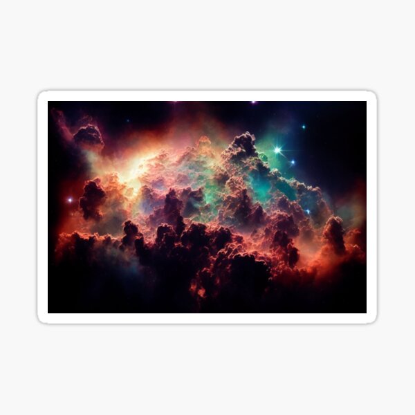 "Rainbow of Nebulae" Sticker for Sale by FormlessAbyss | Redbubble