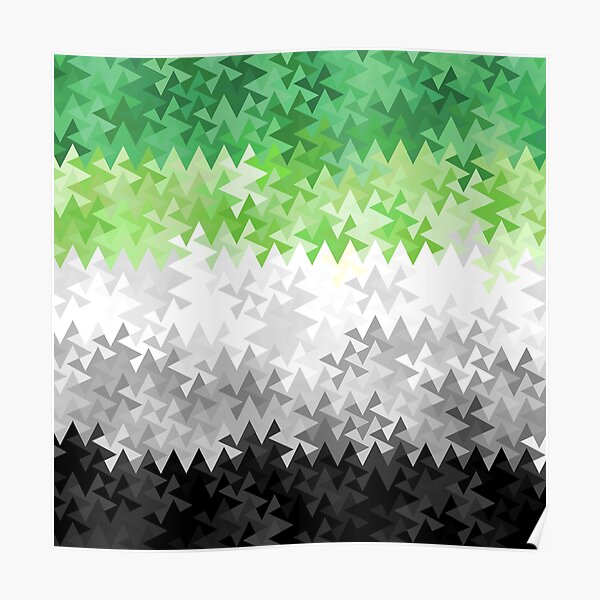 "Trippy Geometric Aromantic Pride Flag" Poster for Sale by Chaos-Queery ...