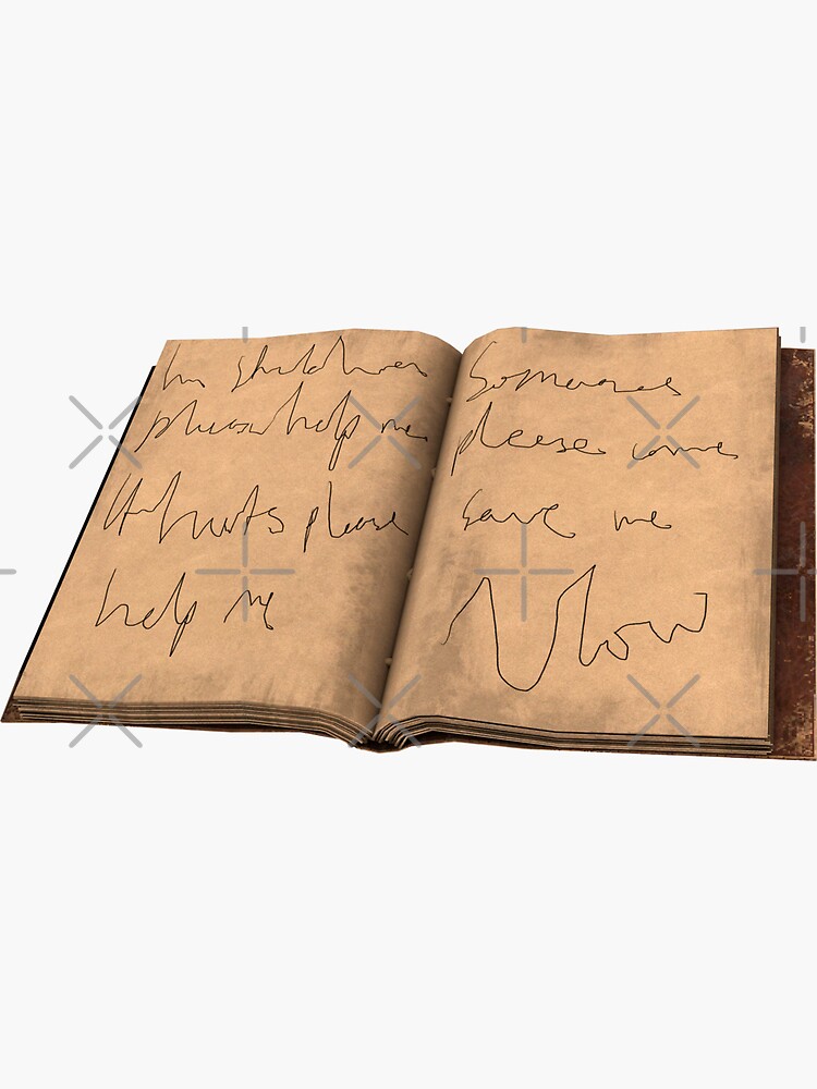 "Phasmophobia Ghost Writing Book" Sticker for Sale by NovocainArt ...