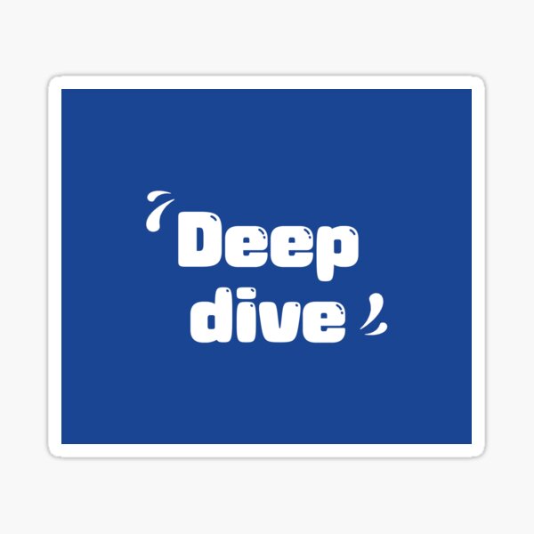 "deep dive" Sticker for Sale by archive-D | Redbubble